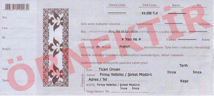 Örnek Teminat Seneti